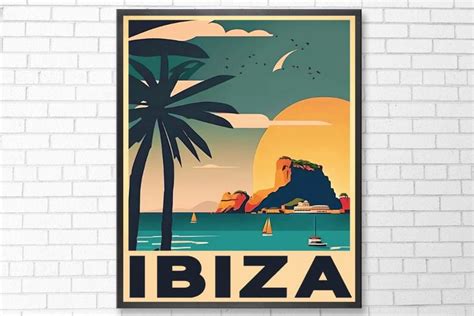 Ibiza Travel Print Ibiza Poster Print Digital Wall Art Ibiza Wall Decor