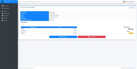 online car wash booking system in php oop free source code sourcecodester