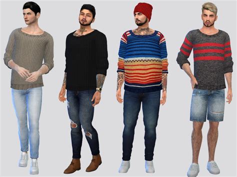 The Sims Resource Rolled Wool Sweater
