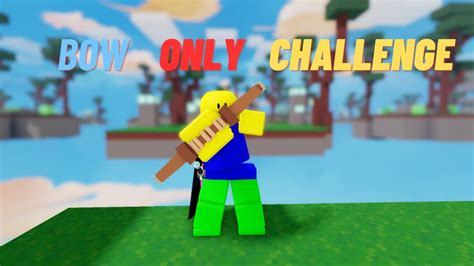 Bow Only Challenge Roblox Bedwars Youtube