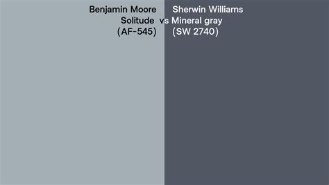 Benjamin Moore Solitude Af 545 Vs Sherwin Williams Mineral Gray Sw