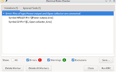 erc pins of type power output and open collector are connected