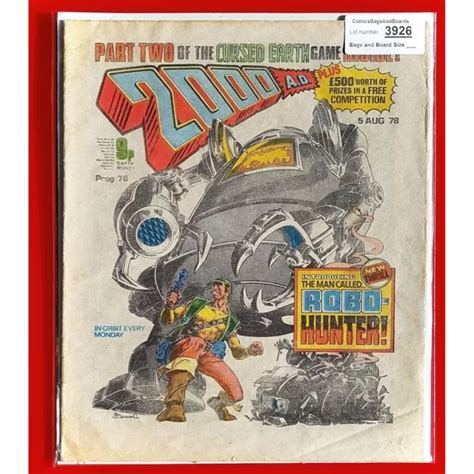 2000ad Prog 76 1st Robo Hunter Appearance Comic Book 5 8 77 Uk 1977