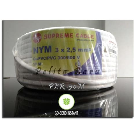 Jual KABEL LISTRIK SUPREME NYM KAWAT 3 X 2 5 SQMM 1 ROLL 50