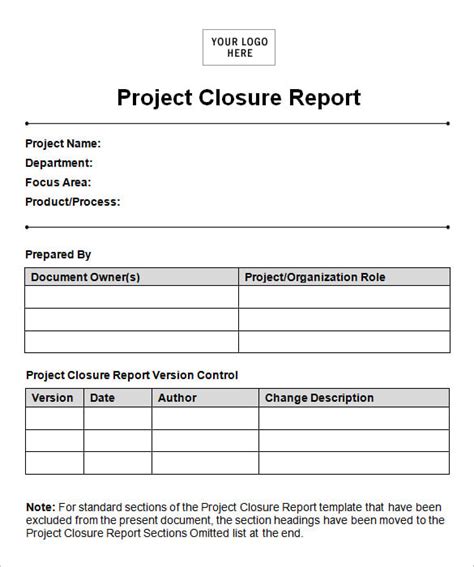 Project Closure Report Template Hot Sex Picture
