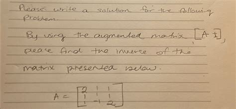 Solved Please Write A Solution For The Following Problem Chegg