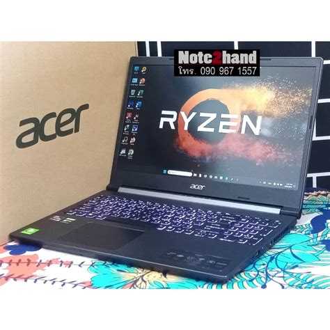 โน๊ตบุ๊คมือสอง Acer Cpu Amd Ryzen 5 5500u จอ15 6”ips 144hz แรม8 Nvme512
