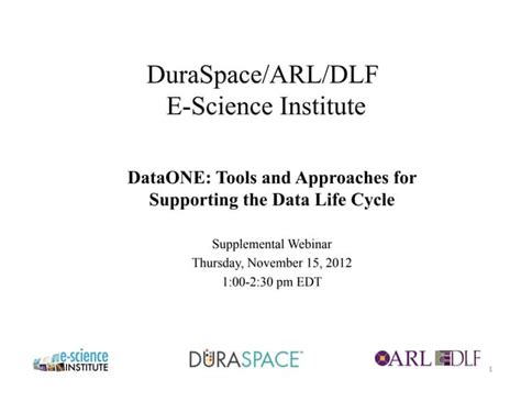 Esi Supplemental Webinar 2 Dataone Presentation Slides Ppt Free