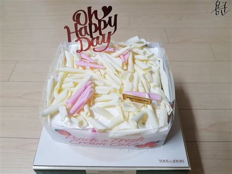 뚜레쥬르 케이크 추천 오 해피 복숭아 케이크 네이버 블로그