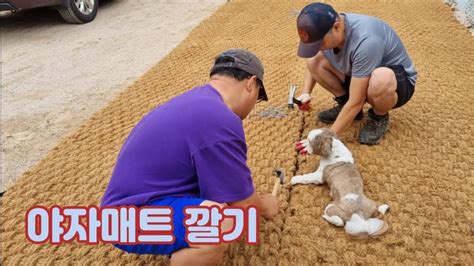 야자매트 깔기 Youtube