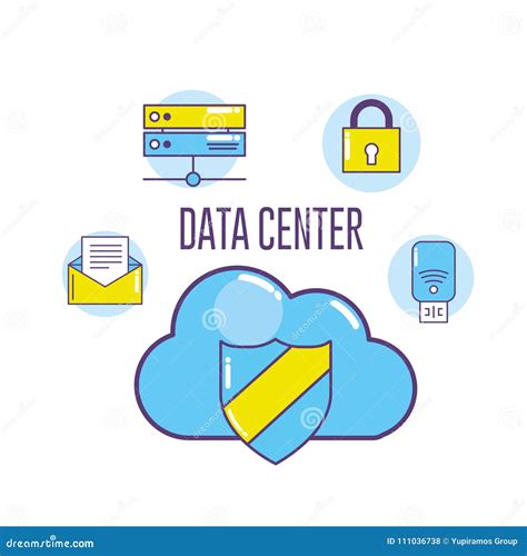 Technology Banner Data Center Connecting Stock Vector Illustration Of Database Equipment