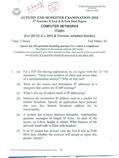 5th Semester Autumn End Sem2018 CN Data Structures And Algorithms