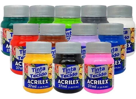 Kit Tinta De Tecido Todas Cores Parcelamento Sem Juros