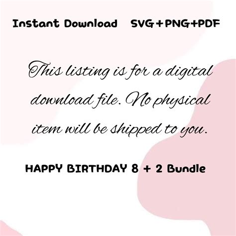 Happy Birthday Bundle Cake Topper Svg Cake Topper Laser Cut Bundle
