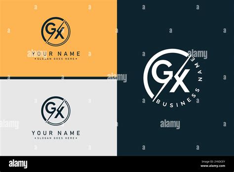 Creative Monogram For Initial Letter GX Logo Minimal Vector Logo