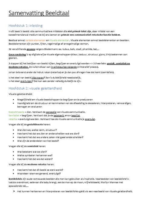 Samenvatting Beeldtaal Warning Tt Undefined Function 32 Warning Tt Undefined Function 32