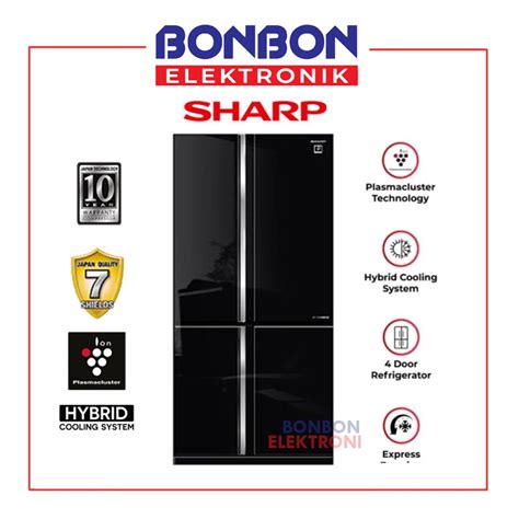 Jual Sharp Kulkas Side By Side 4 Pintu SJ IF91PG BK SJIF 91 PGBK