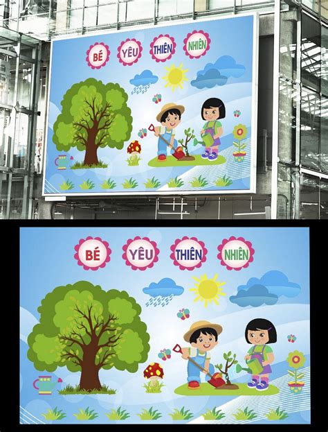 Mẫu file decal dán góc trang trí mầm non corel VNPIK