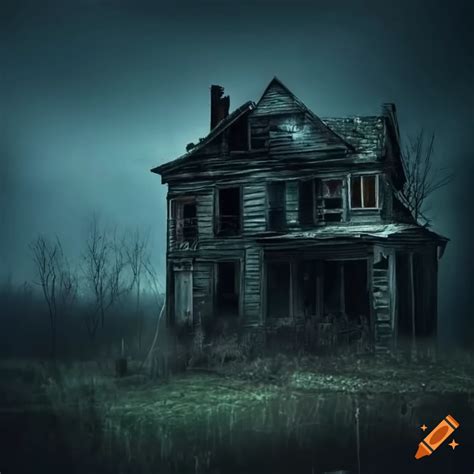 Abandoned House At Night On Craiyon