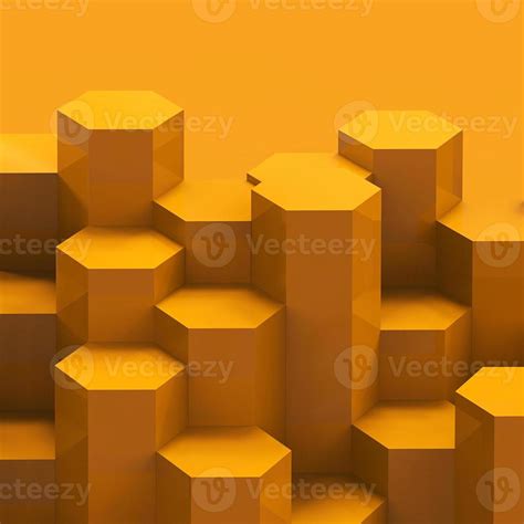 Yellow Hexagon Pattern Backdrop Background 3d Rendering 10633090