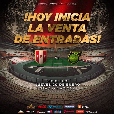 Perú vs Jamaica Venta de entradas para el partido amistoso Infobae