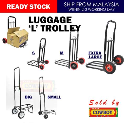 Heavy Duty Folding L Trolly Travel Luggage Carrier Troli L Gas Market Trolley Troli Barang Pasar