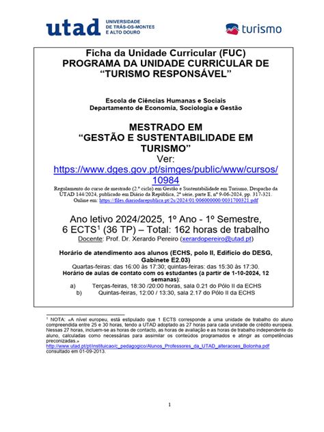 Programa Turismo ResponsÁvel 2024 25 Infordocente Port Pdf