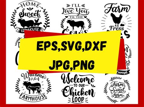 Farmhouse Svg Bundle Farmhouse Sign Svg Kitchen Farmhouse Svg Cut