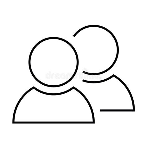 2 Personen Tandemictogram Groep Personen Vereenvoudigd Pictogram Voor