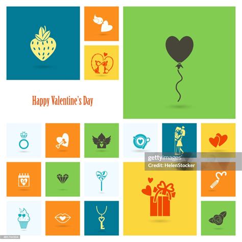 Happy Valentines Day Icons High Res Vector Graphic Getty Images