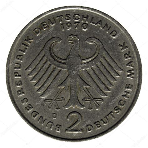 Two German Marks Deutsche Mark Coin Stock Photo Multipla