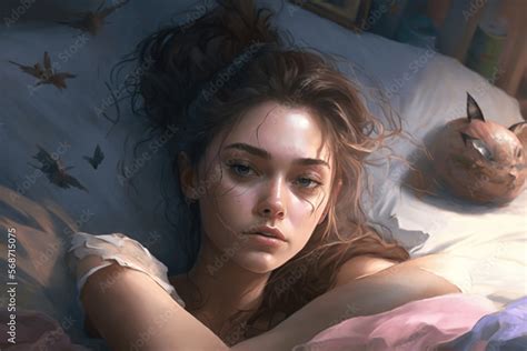 Super Cute 18 Year Old Girl Laying In Her Bedroom Pretty Face Fatal