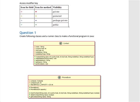 Solved Instructions Create Classes According To The Chegg