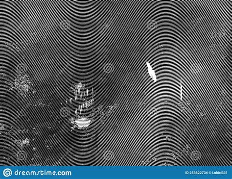 Abstract Monochrome Engrave Background With Random Black Noise In Grey