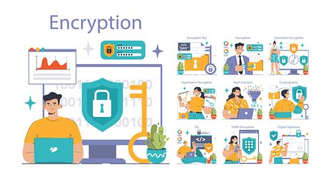 Data Encryption Set Personal Information Internet Access Or Database 41175702 Vector Art At