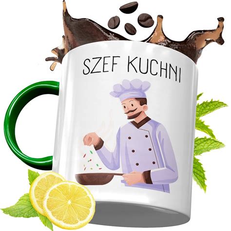 KUBEK ZIELONY DLA KUCHARZA IDEALNY PREZENT z Nadrukiem ze Zdjęciem