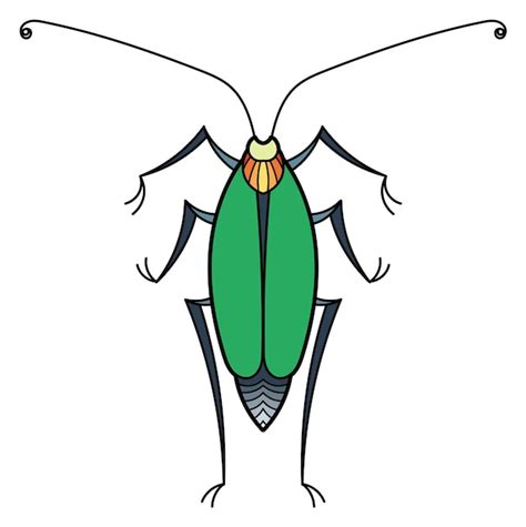 Premium Vector Green Cockroach Icon Decoartive Insect Wild Bug