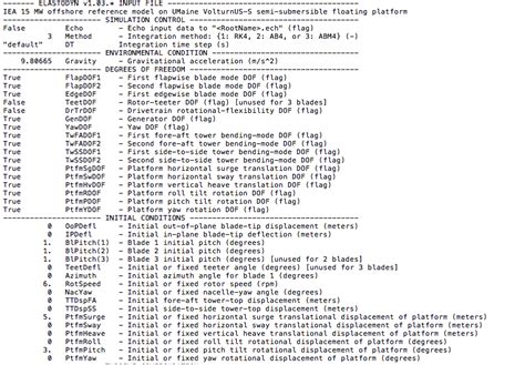 Design Load Case Error For IEA RWT UMaineSemi Issue OpenFAST Openfast GitHub