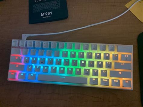 GAMAKAY MK Wired Mechanical Keyboard Gateron Optical Switch Pudding
