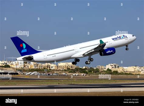 World 2 Fly Airbus A330 343 Reg Cs Trh Departing Malta After Having