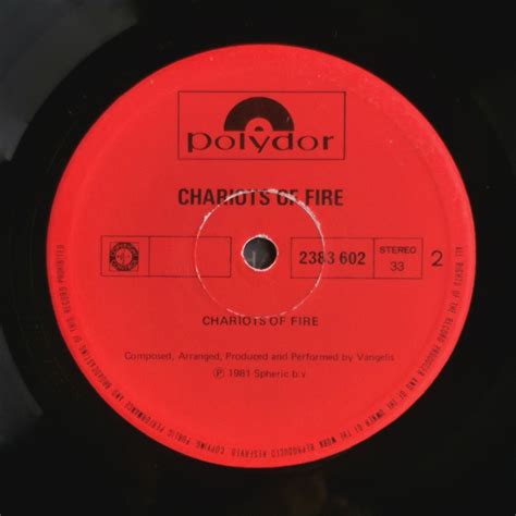 Vangelis Chariots Of Fire Original Sountrack Lp Piring Hitam Hobbies