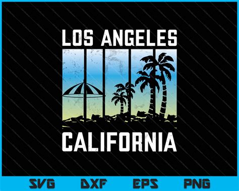 Vintage Los Angeles California Svg Png Files Creativeusarts