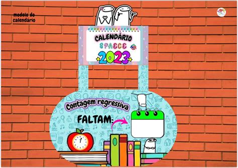 Calendário incentivador do SPAECE Cuca Fresca materiais pedagógic