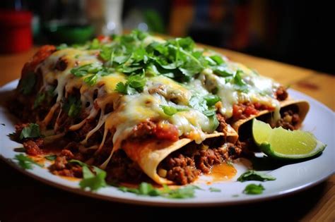 Premium Ai Image Easy Enchiladas Mexican Food