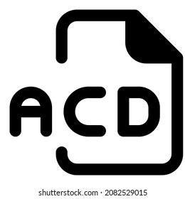 Acd File Extension File Format Associated Stock Vector Royalty Free