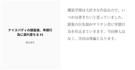 R 18 1 ナイスバディの銀髪娘、卑猥行為に溺れ堕ちる 1 魔装学園h×h Ntr 紫紫かまらの小 Pixiv