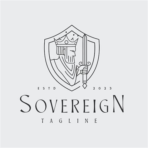 Premium Vector King With Shield Logo Design Vector Template
