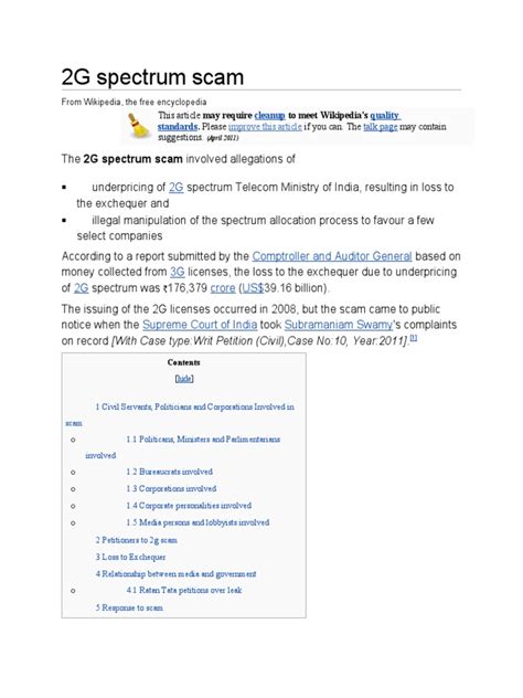 2g Spectrum Scam Pdf Government Of India Economy Of India