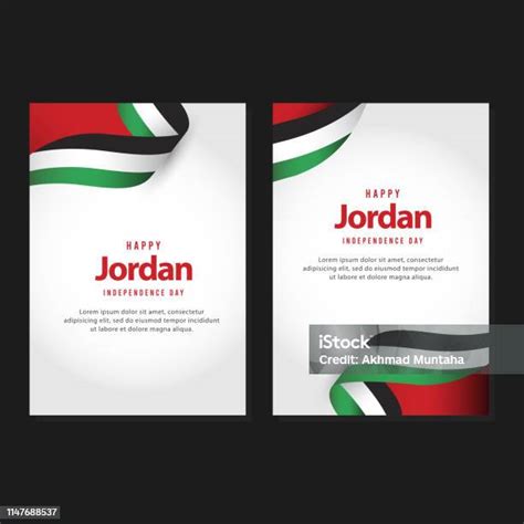 요르단 독립 기념일 벡터 템플릿입니다 배너 광고 인사말 카드 또는 인쇄를 위한 디자인 그림 5월에 대한 스톡 벡터 아트 및 기타 이미지 Istock