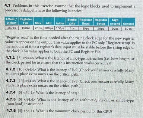 Solved 4 7 Problems In This Exercise Assume That The Logic Chegg
